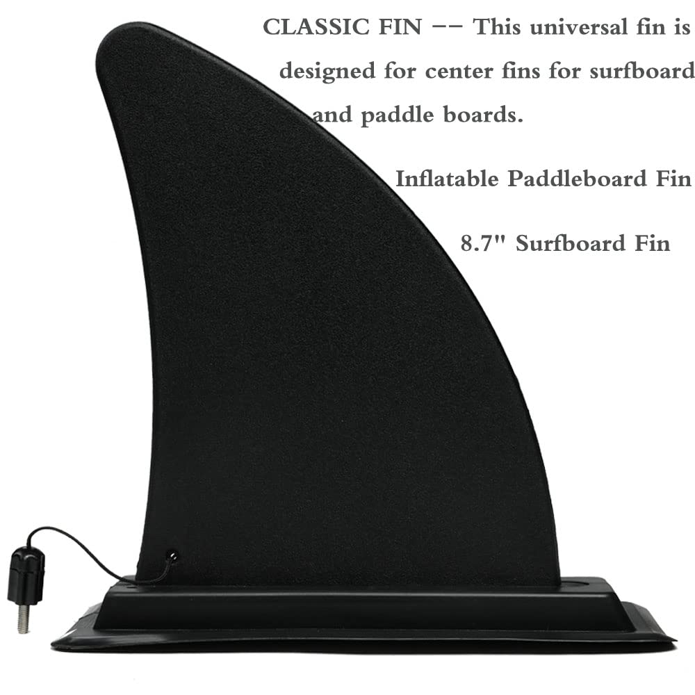 Borogo 9" Surfboard Fin - Kayak Skeg Inflatable Paddleboard Fin β Quick Release Detachable Longboard Center Fin β Ideal for Inflatable Stand Up Paddle