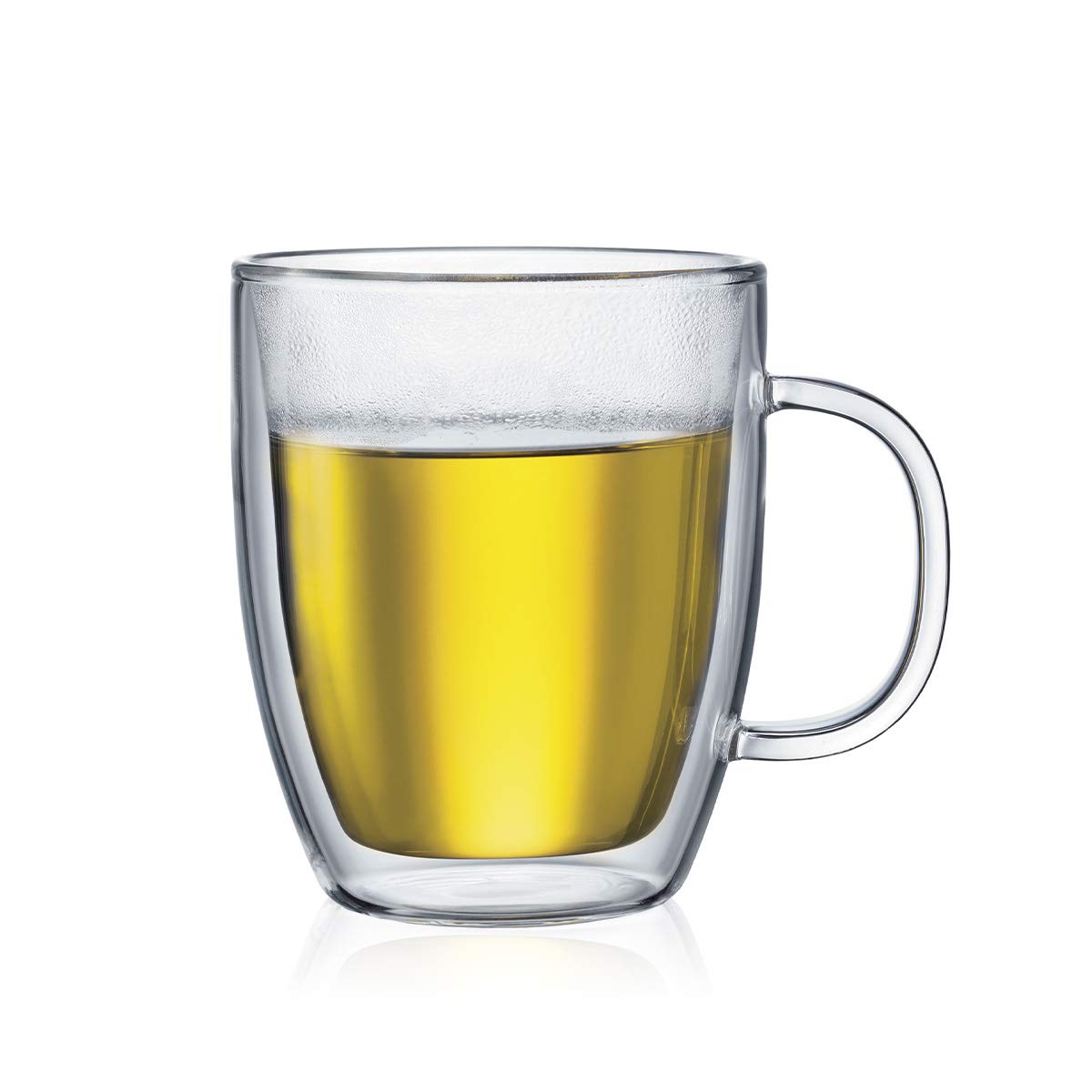 Bodum Bistro Double-Wall Insulated 15-Ounce Glass Mug, Set of 2