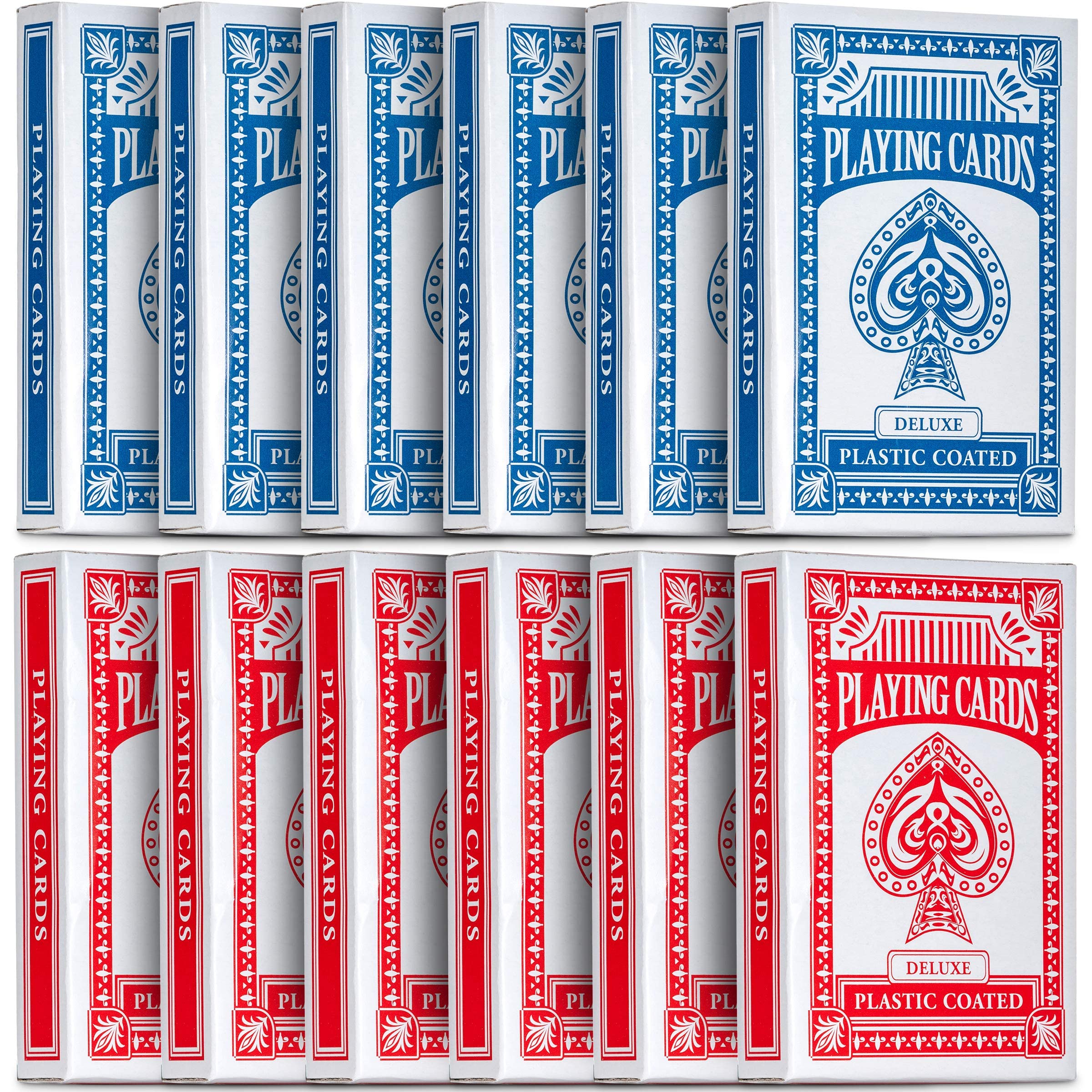 Playing Cards 12 Pack Bulk - 3.5 Inch x 2.25 Inch Decks of Playing Cards, Small Travel Size, Bridge, Solitaire or Poker Cards or Novelty Gift Idea, Party Favor for Kids, Boys and Girls