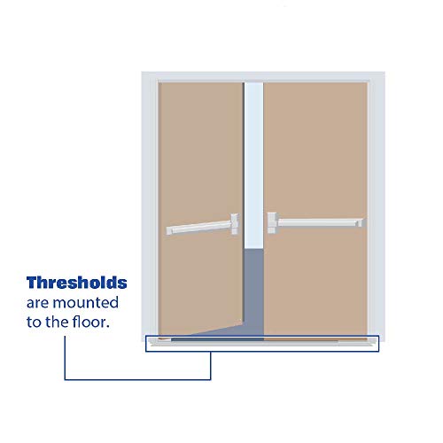 Fire Rated/ADA Approved/Mill Aluminum Door Threshold/Saddle (3445MA), FH (Flathead) Screw #10 x 1/2'' Supplied, (48" L x 1/4" H x 4" W)