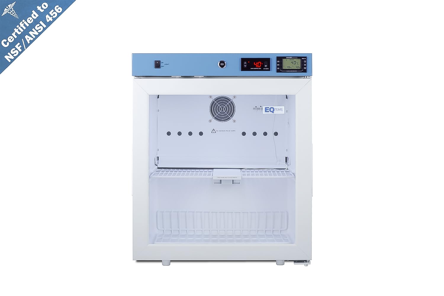 EQTemp 1.94 cu. ft Medical Refrigerator, Compact Glass Door- ACR22G