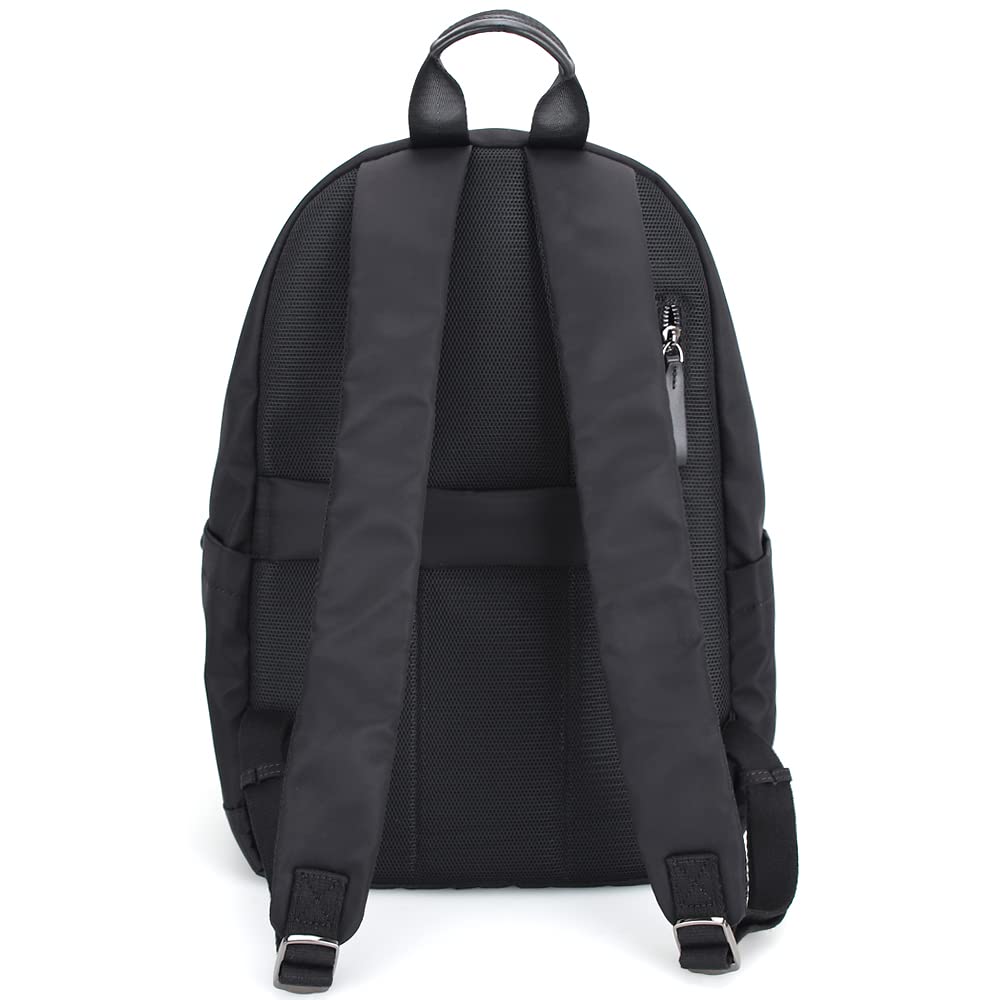 Camelia de Amour Women backpack purse Fashion Nylon Rucksack medium size (t295-115 black/black Hardware)