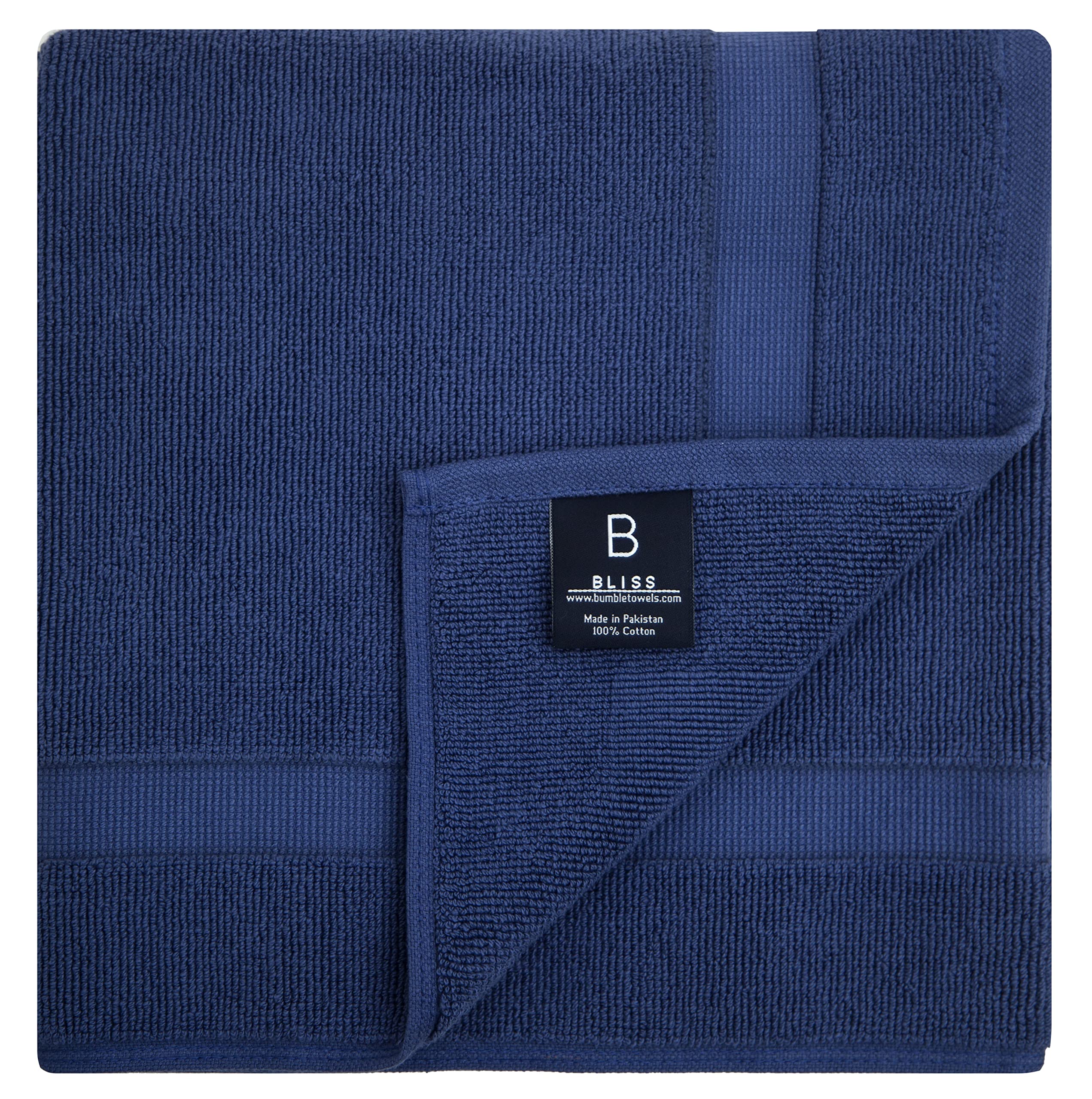 Bliss Luxury Bath Towels Set - 34" x 56" | Extra Large Premium Quality Bath Sheet | Towel Set | 650 GSM | Soft Combed Absorbent Cotton Bath Towels | Oversized Towels | Denim - 2 Pack