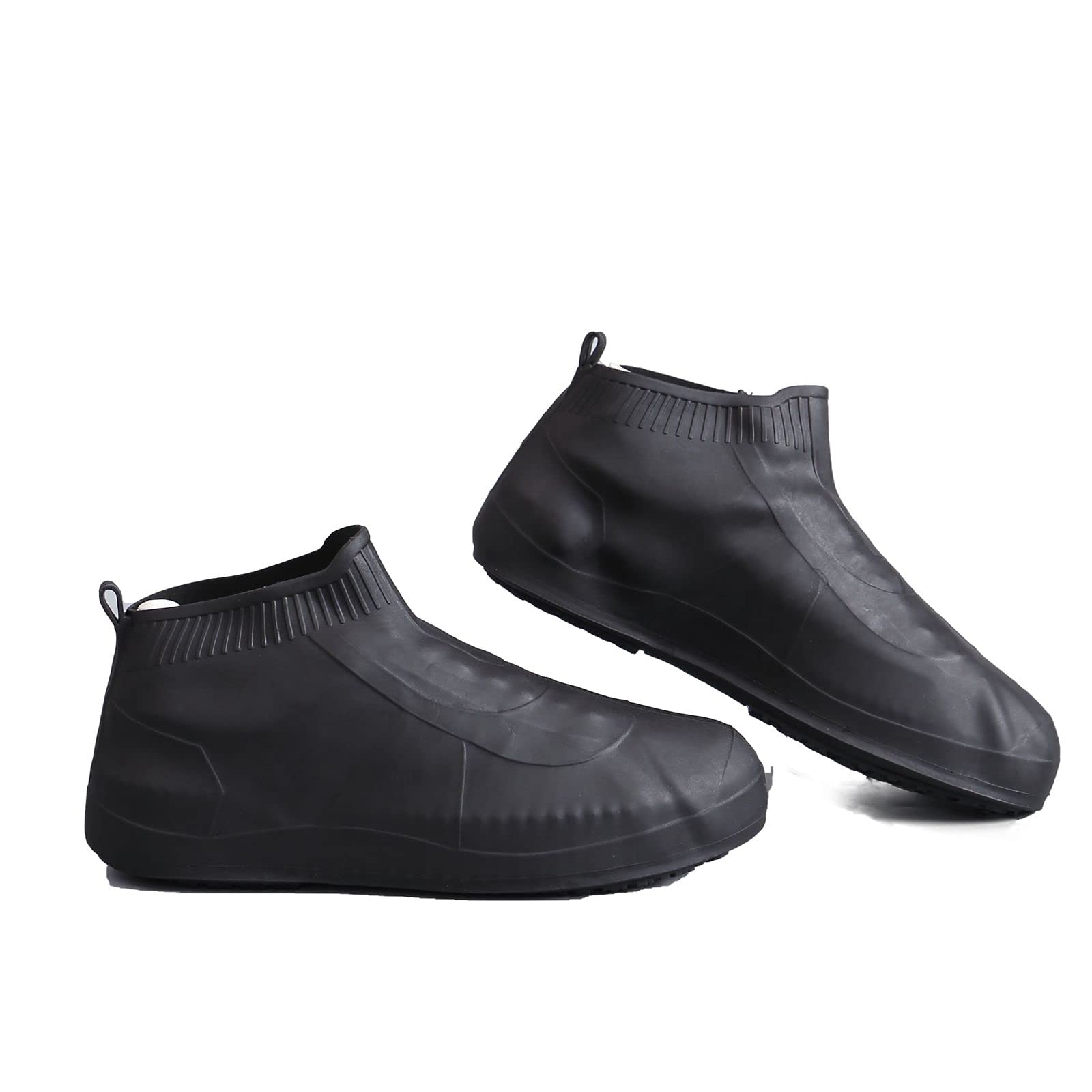 DARAEKJ Waterproof Shoe Covers, Reusable Shoe Covers for Rain,Non Slip Silicone Shoe Covers (XL (Women 7.5-9, Men 7-8.5), Black)