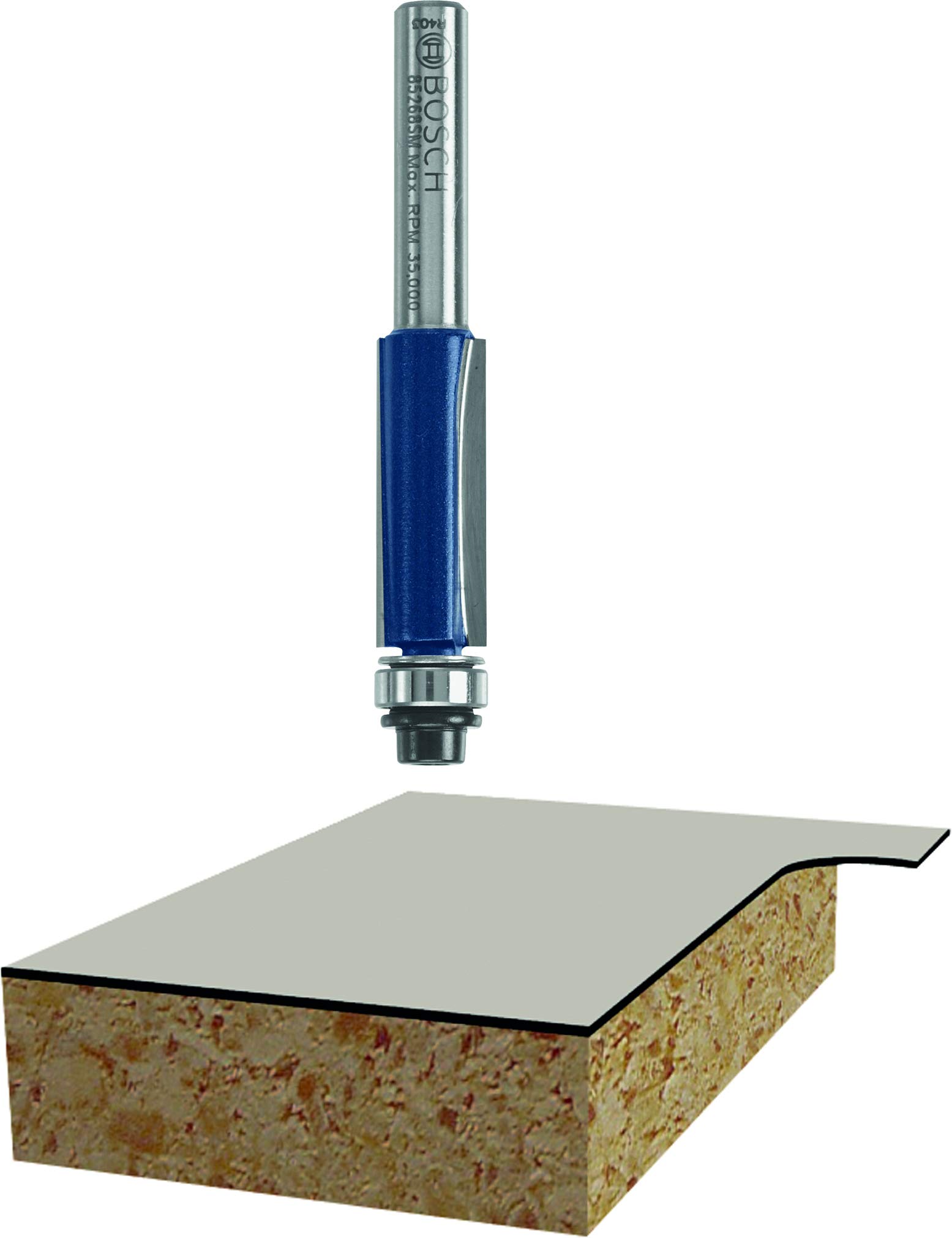 Bosch 85268SM 3/8 in. x 1 in. Carbide Tipped 2-Flute Shear Trim Bit