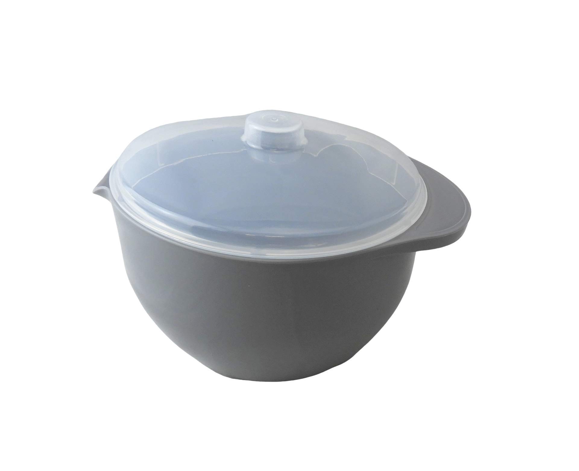 Dependable Industries inc. Essentials Microwave Soup and Stew Maker Microwave Bowl with Spout and Splash Cover Cook Meals In Minutes Rice Pasta Cereal Oats and More 1.2L