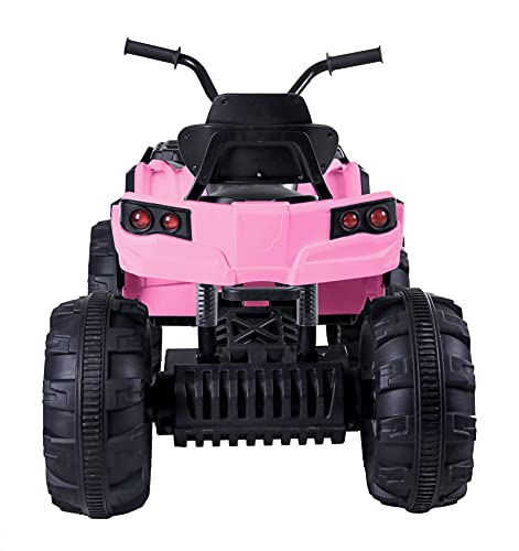 NC LEADZM LZ-906 ATV Double Drive Children Car with 45W12 12V7AH1 Battery Without Remote Control Pink