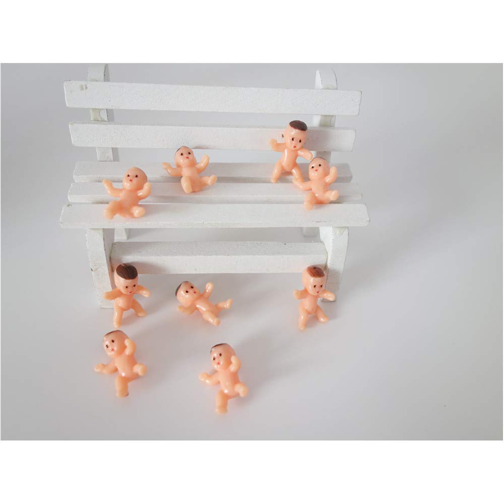 Erewa 50 Pcs 1 Inch Mini Plastic Babies for Ice Cube Game Baby Shower Games Party Favor and Decorations