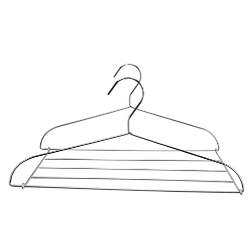 Magic Pants Hangers Stainless Steel Foldable Drying Rack,Hook Design at Both Ends,Space Saving Hangers Clothes Closet Storage Organizer for Pants Jeans Skirts Scarf Ties Towels
