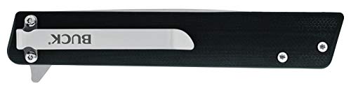 Buck Knives 256 Decatur Folding Ball Bearing Flipper Liner Lock Pocket Knife (Black)