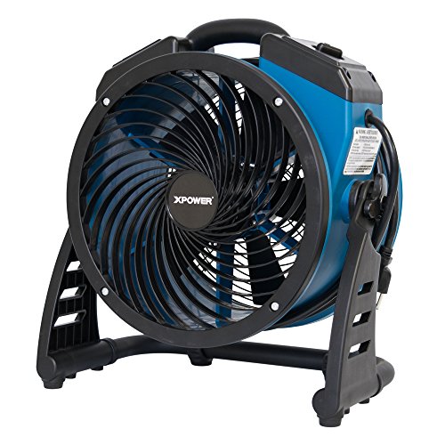 XPOWER P-21AR 11" Diameter Industrial High Velocity Axial Air Mover/Carpet Dryer/Floor Fan/Utility Blower 1100 CFM, 0.6 Amps
