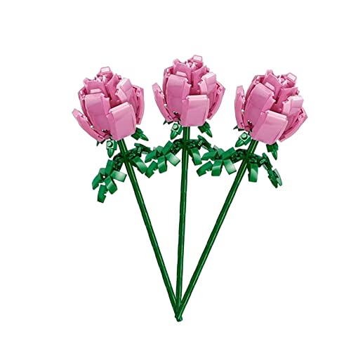 Crabegg Roses Building Sets for Kids | Patented Design | 5D Puzzles Flowers Bouquet for Adults