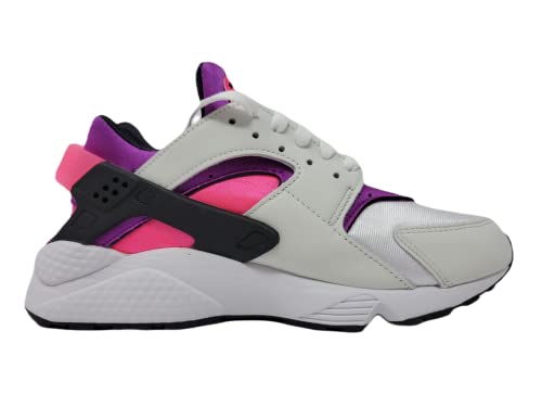 Nike Women's Air Huarache Run Print Running Shoes, White/Black-Hyper Pink, 6.5 M US