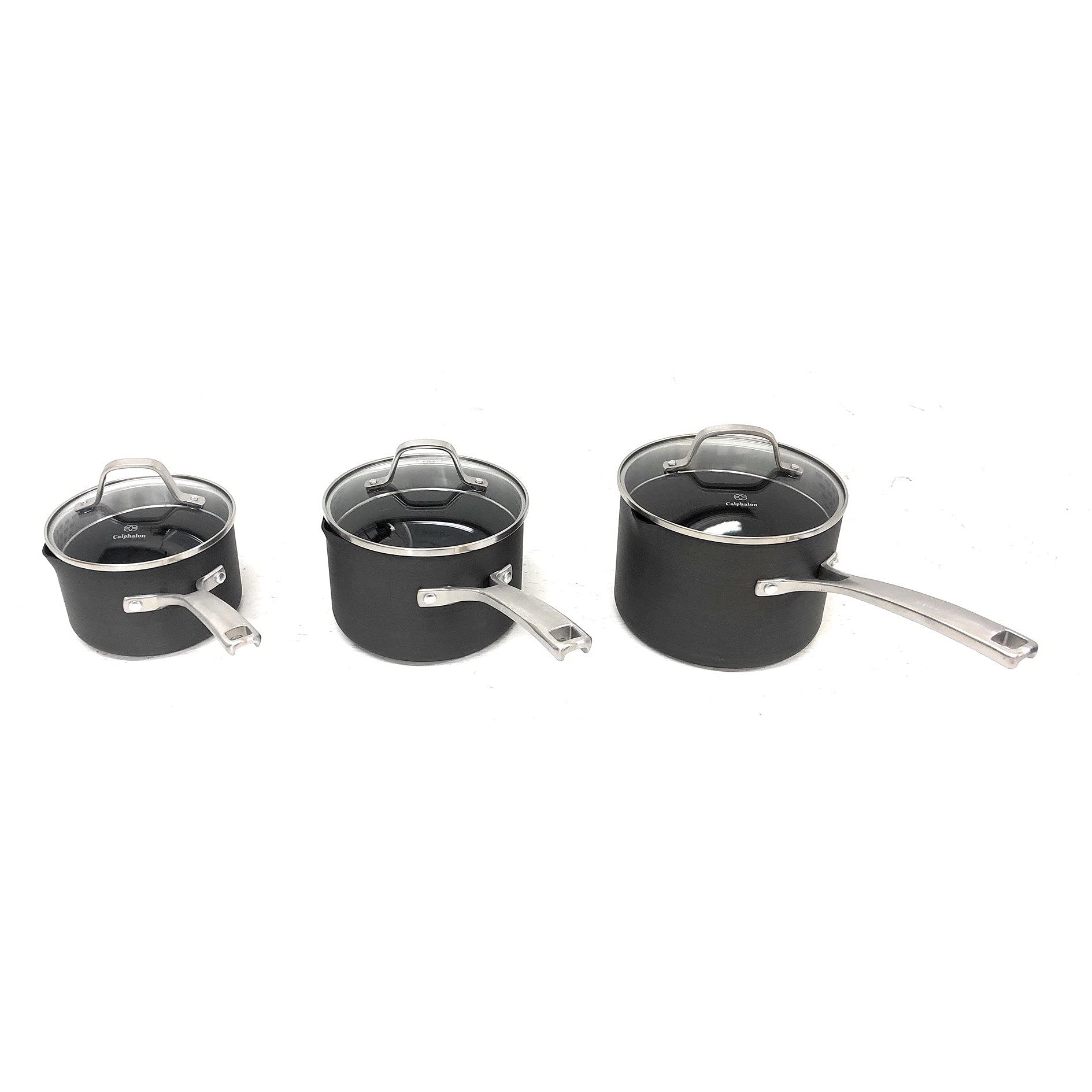 Calphalon Classic Nonstick Hard-Anodized 14-Piece Cookware Set, Grey