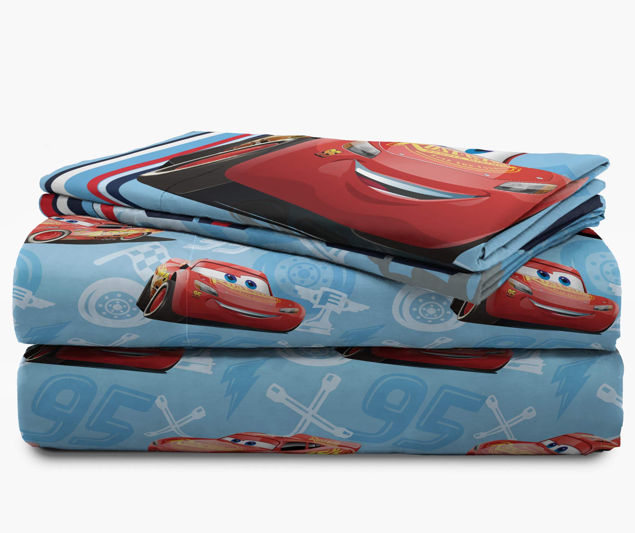 Jay Franco Disney Pixar Lightning McQueen Full Size Sheet Set, Cars 95