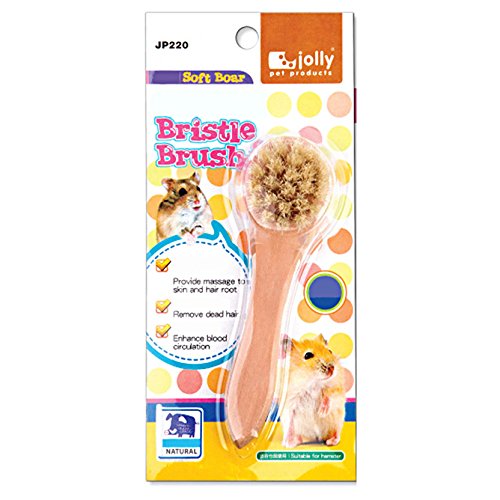 yepmax Small Animals Brush Grooming Bristle Brush for Little Animals Hamster, Works as Massaging Brush