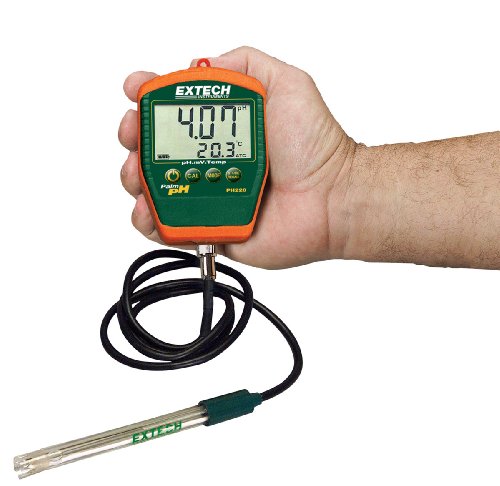Extech PH220-C Waterproof Palm pH Meter with Cabled Electrode