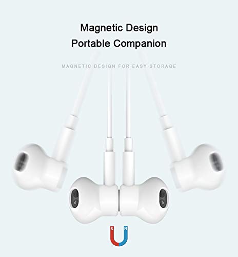 Hi-Res Extra Bass Earbuds Noise Isolating in-Ear Headphones Wired Earbuds with Microphone for iPhone, iPad, MP3, Huawei, Samsung, Lightweight Earphones with Volume Control 3.5mm Jack Headphones