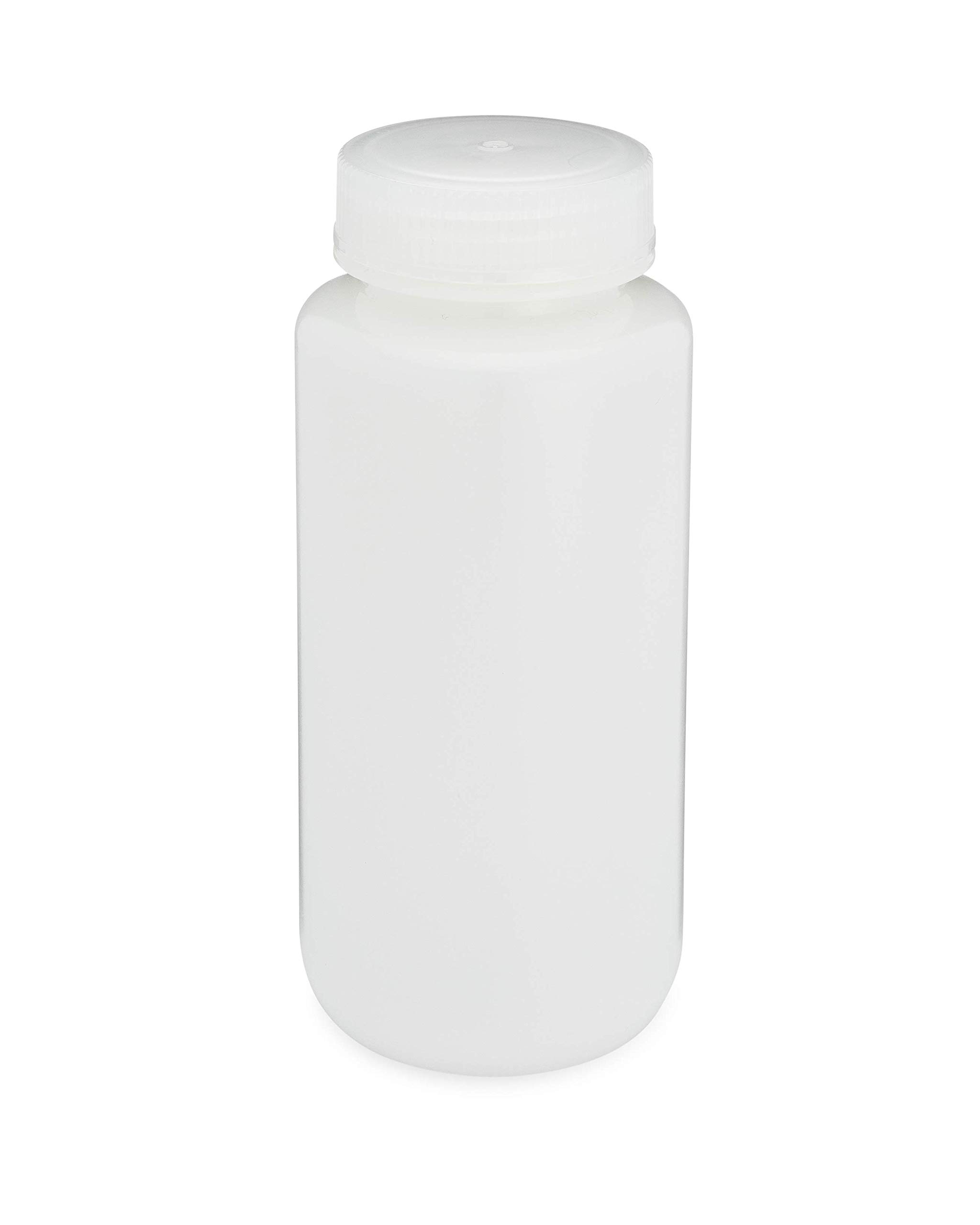labForce 1155L48 Bottle, Wide Mouth Round, HDPE with PP Closure, 500mL, 12/Pack