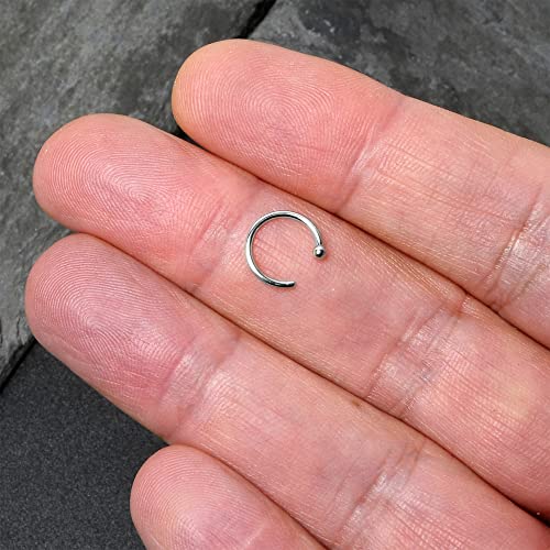 Body Candy Nose Hoops 14k Gold White Gold Nose Ring Piercing Jewelry 18 Gauge 5/16"