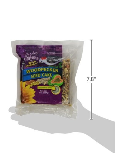 F.M. Brown's Garden Chic Wild Bird Mini Seed Cakes, 8-Ounce, Woodpecker with Fruit and nut