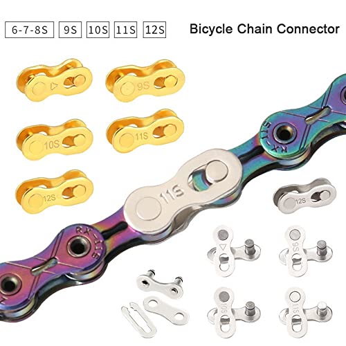 Bicycle Chain Links Single Speed Bicycle Chain Link Connectors Quick Release Master Chain Links Chain Links Mountain Bike Accessories Bike Parts (Color : C)
