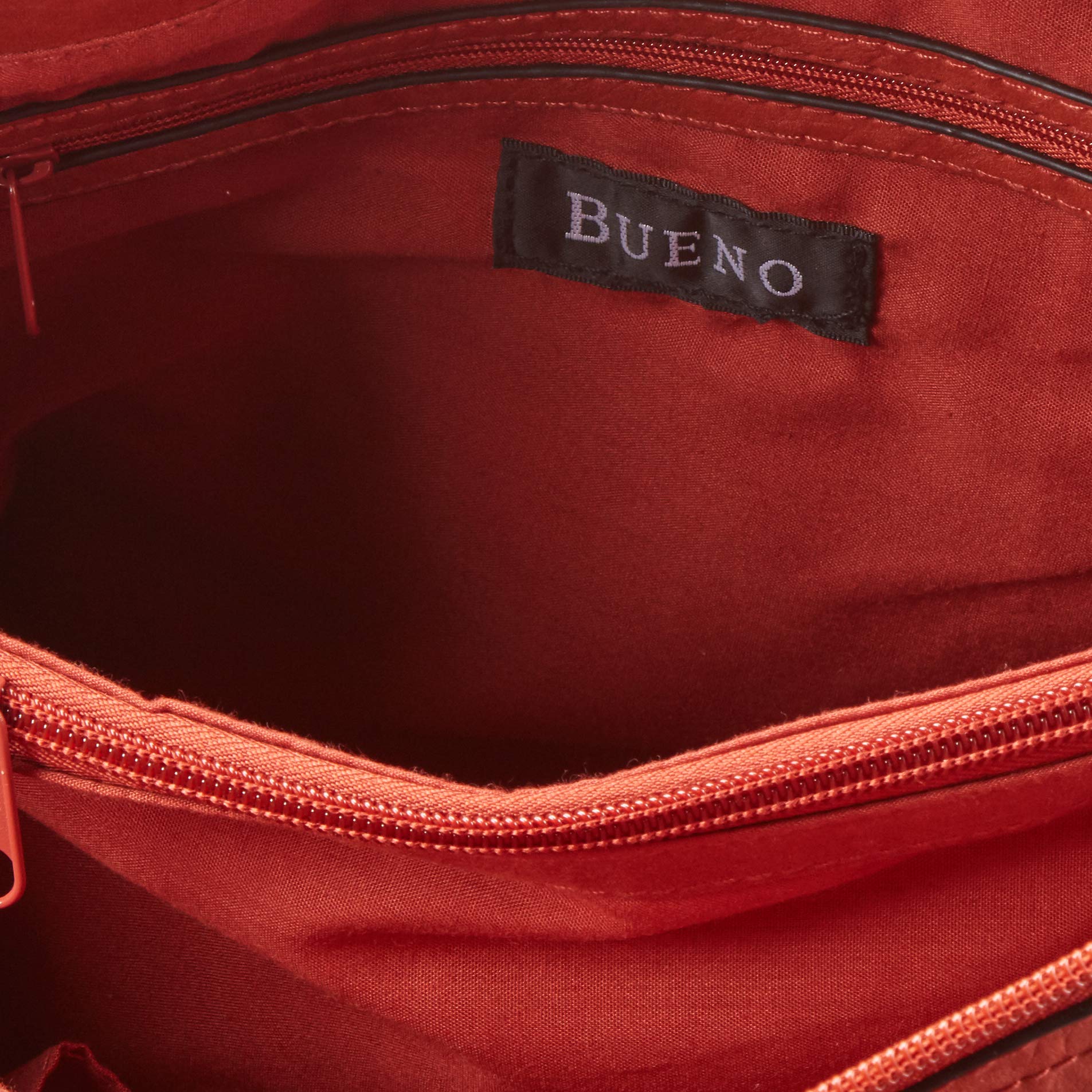 Bueno of California womens Veg Tan satchel style handbags, Burnt Orange, One Size US
