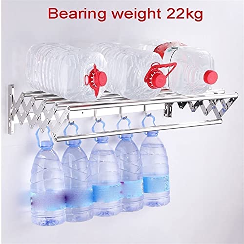 EAFTOS Retractable Folding Material Wall Mounted Drying Rack Stainless Steel Clothes Drying Rack for Bathroom Kitchen Hotel