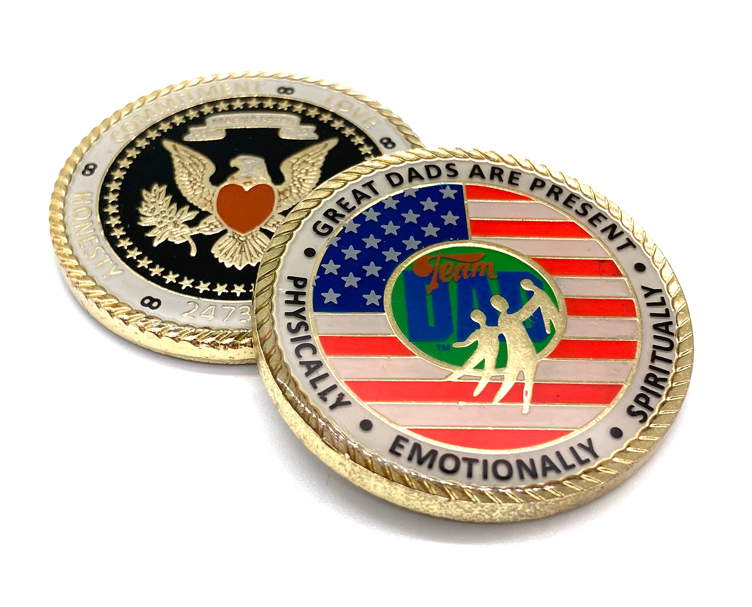 LakiKid Best Gifts for Dad - Great Dad Pocket Medallion, Unique & Stylish Dad Gifts from Daughter or Wife. Perfect Appreciation Keepsake for Dads.