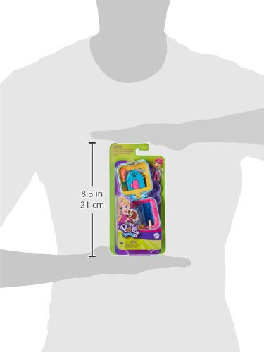 Polly Pocket Pet Center Compact with Removable Doghouse, Surprise Reveals, Photo Customization, Micro Doll with 5 Movable Joints, Great Gift for Ages 4 Years Old & Up
