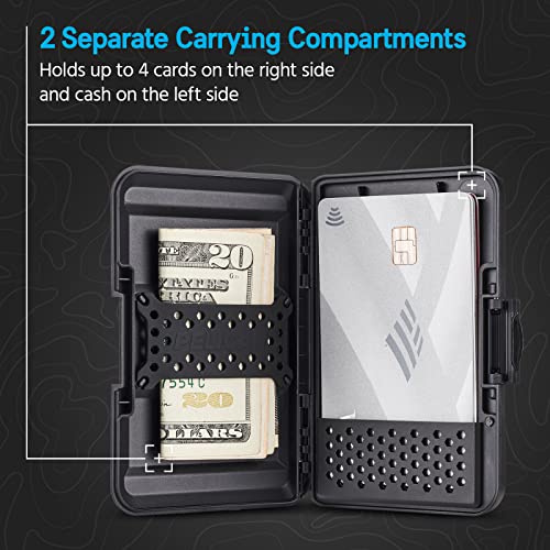 Pelican Magnetic Wallet & Card Holder - Heavy Duty Snap-on MagSafe Wallet - Detachable Hard Shell Lightweight iPhone Wallet - for iPhone 14 Pro Max/ 14 Pro/ 14/13 Pro Max/ 13 Pro/ 12 Pro Max - Black