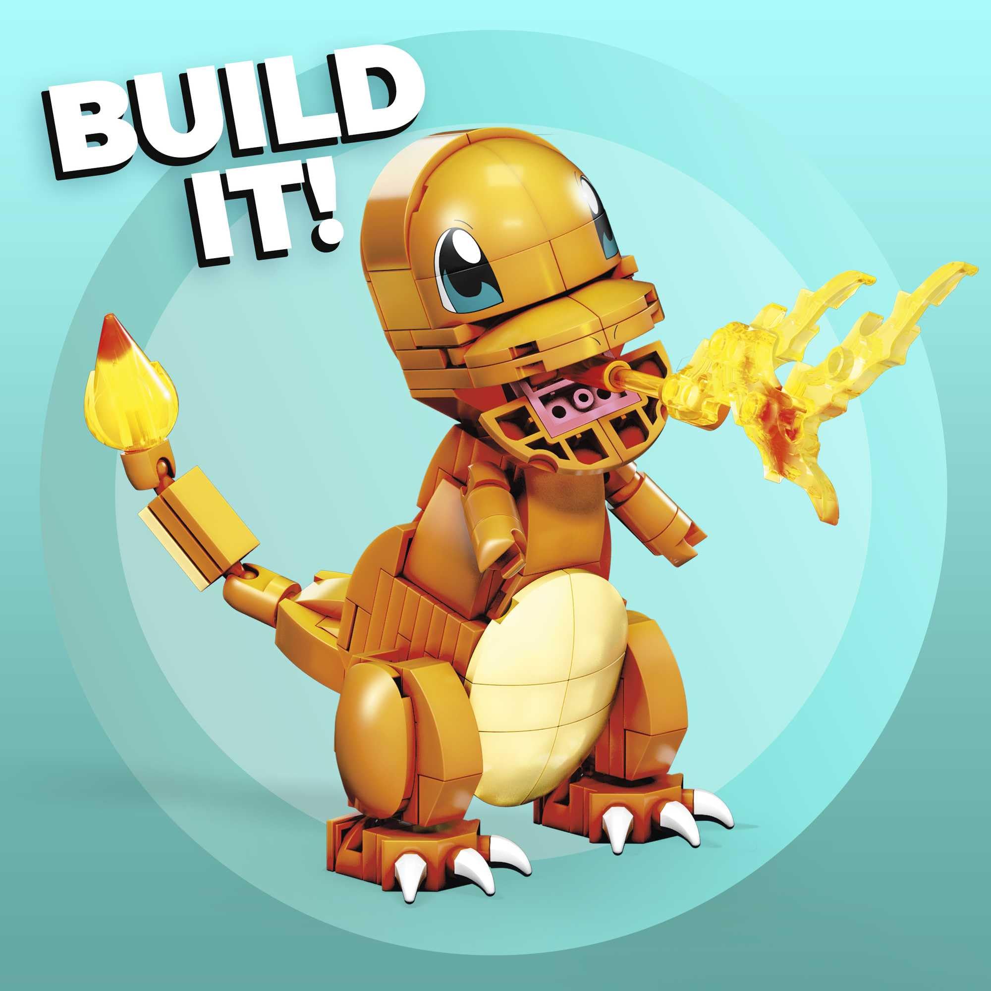 MEGA Pokémon Building Toys Set, Build & Show Charmander with 180 Pieces, 4 Inches Tall, for Kids