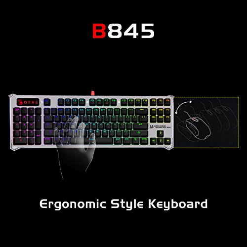 BLOODY B845 Light Strike (LK) Optical Mechanical Gaming Keyboard – RGB LED Backlit – LK Blue Switch – Left Handed Keyboard