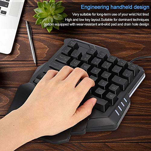 Pomya Backlit Mechanical Keyboard - One-Handed Mechanical Gaming Keyboard for Win2000 / Win XP/Win ME/Vista / Win7 / Win8