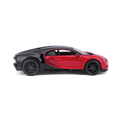 Maisto Bugatti Chiron Sport 16" Red and Black Special Edition 1/24 Diecast Model Car