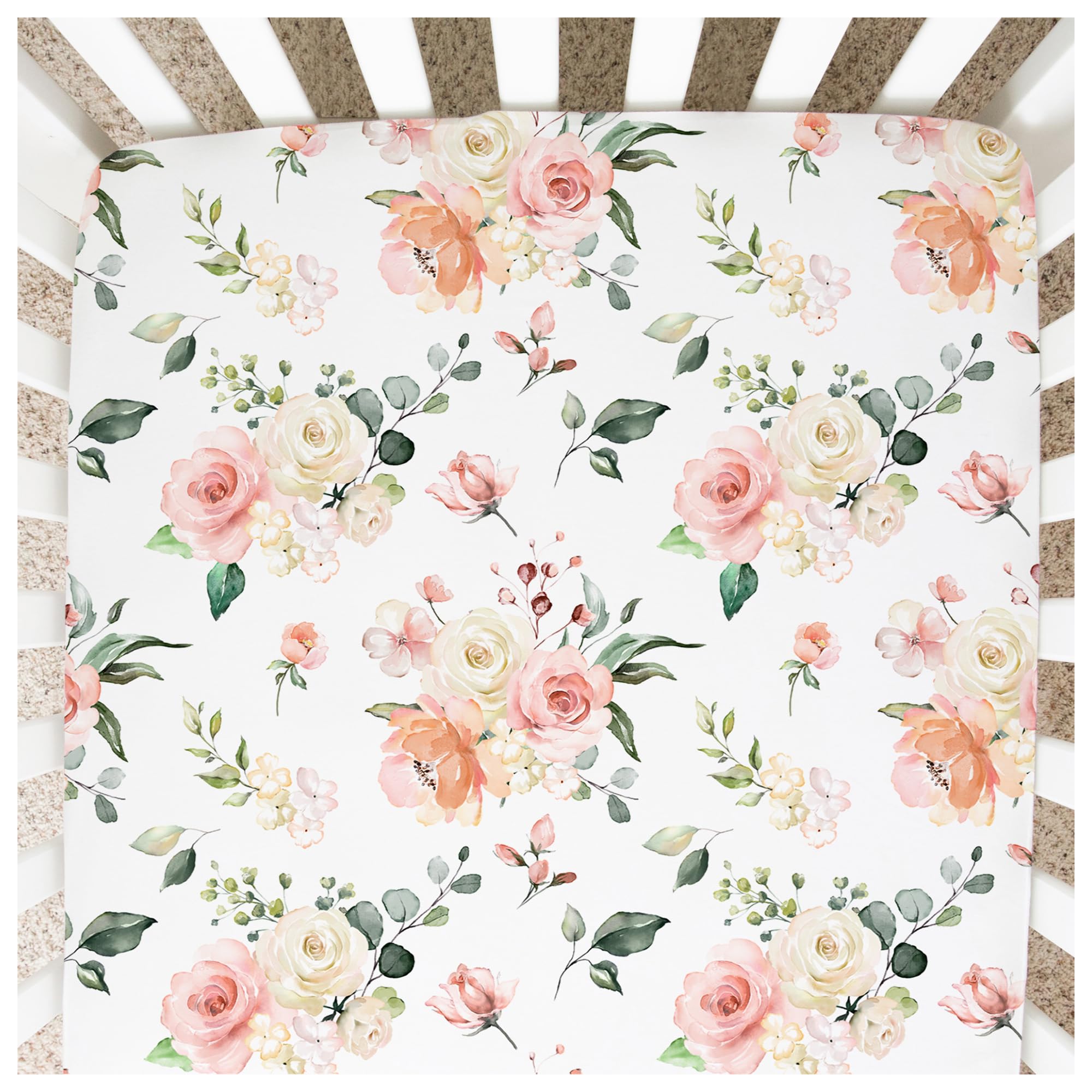 Honey Lemonade - Buttery Soft Rayon Baby Crib Sheets Girl and Boy - Infant Shower Gift - Standard Crib Sheets - Fitted & Breathable Crib Mattress Sheet - Toddler Sheet 52 x 28 x 7 inches