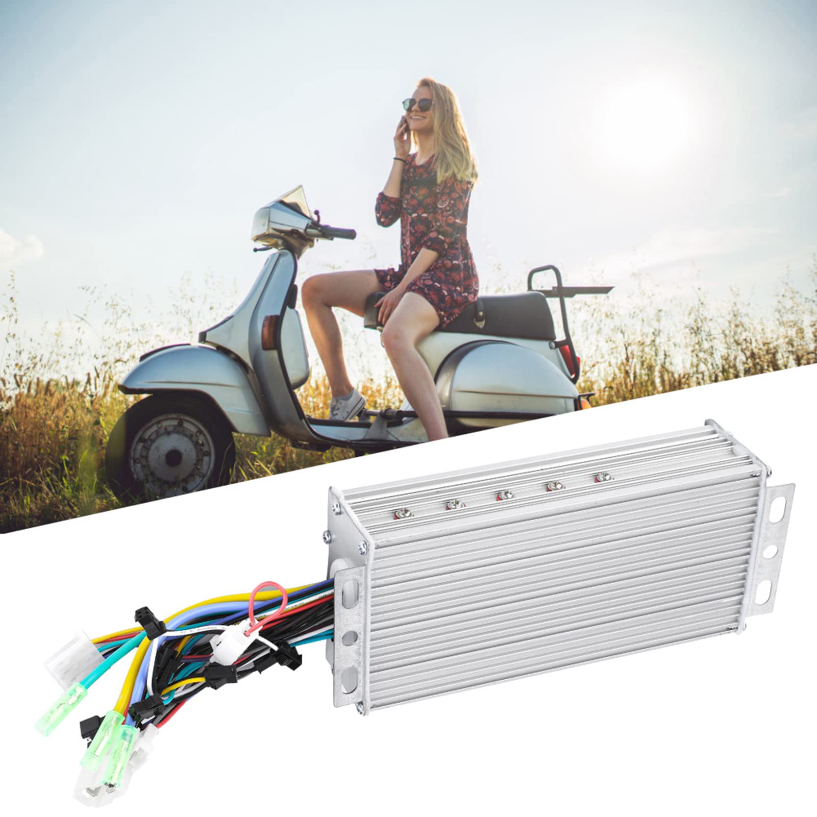 Biuzi E-Bike Controller, 1Pc Waterproof LCD Display Panel Electric Bicycle E-Bike Scooter Brushless Controller Kit(1000W 48V)