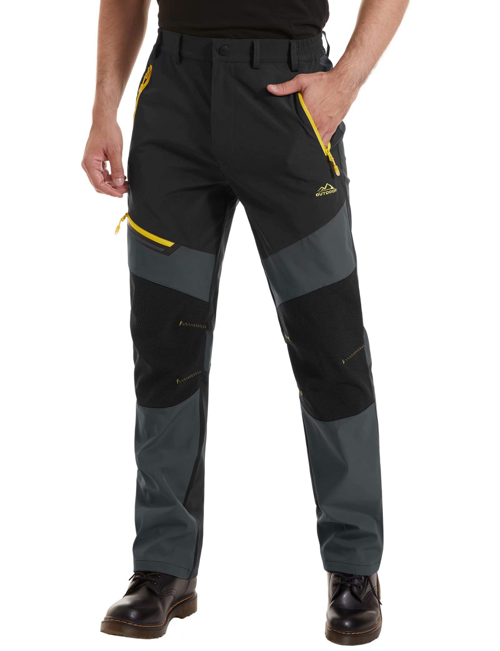 BIYLACLESEN Hiking Pants Mens Spring Fall Outdoor Pants Waterproof Pants Work Pants for Men Fishing Pants Travel Pants Tactical Pants Men