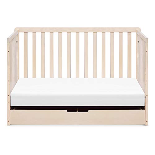 Carter's by DaVinci Colby 4-in-1 Convertible Crib with Trundle Drawer in Washed Natural, Greenguard Gold Certified, Undercrib Storage