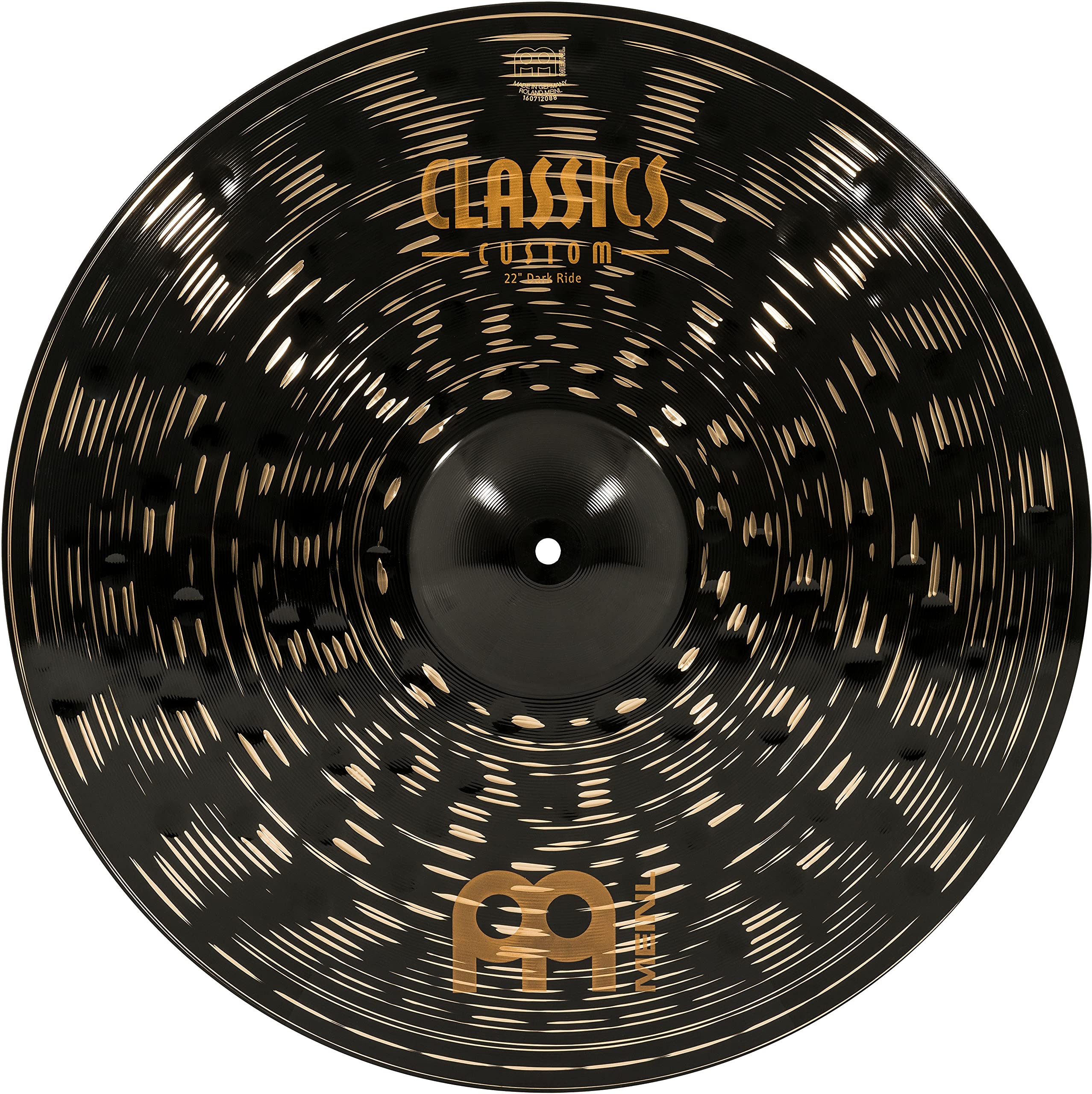 Meinl 22" Ride Cymbal - Classics Custom Dark - Made in Germany, 2-YEAR WARRANTY (CC22DAR)