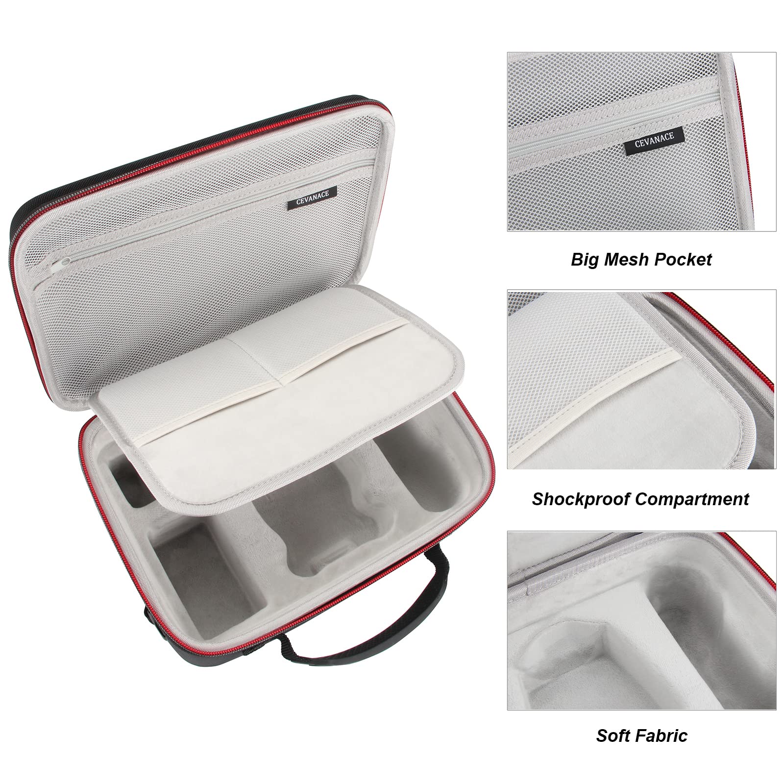 cevanace Hard Waterproof Carrying Case for DJI Mini 3 Pro and Mini 3, DJI Mini 3 Pro and DJI Mini 3 Storage Bag, Compatible with DJI RC or DJI RC-N1 Controllers and Other DJI drone Accessories