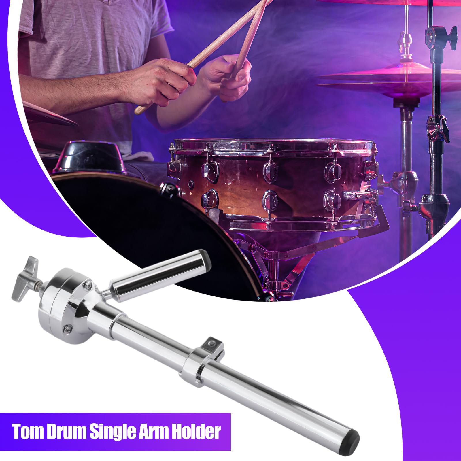 Single Tom Holder Stand Mount Bracket Durable Steel Silver Plated