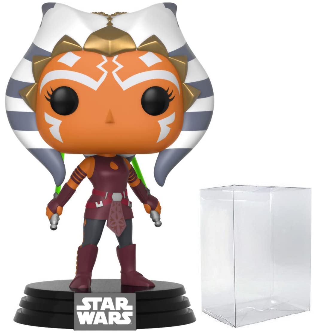 POP Star Wars: Clone Wars - Ahsoka Tano with Lightsabers Funko Vinyl Figure (Bundled with Compatible Box Protector Case)