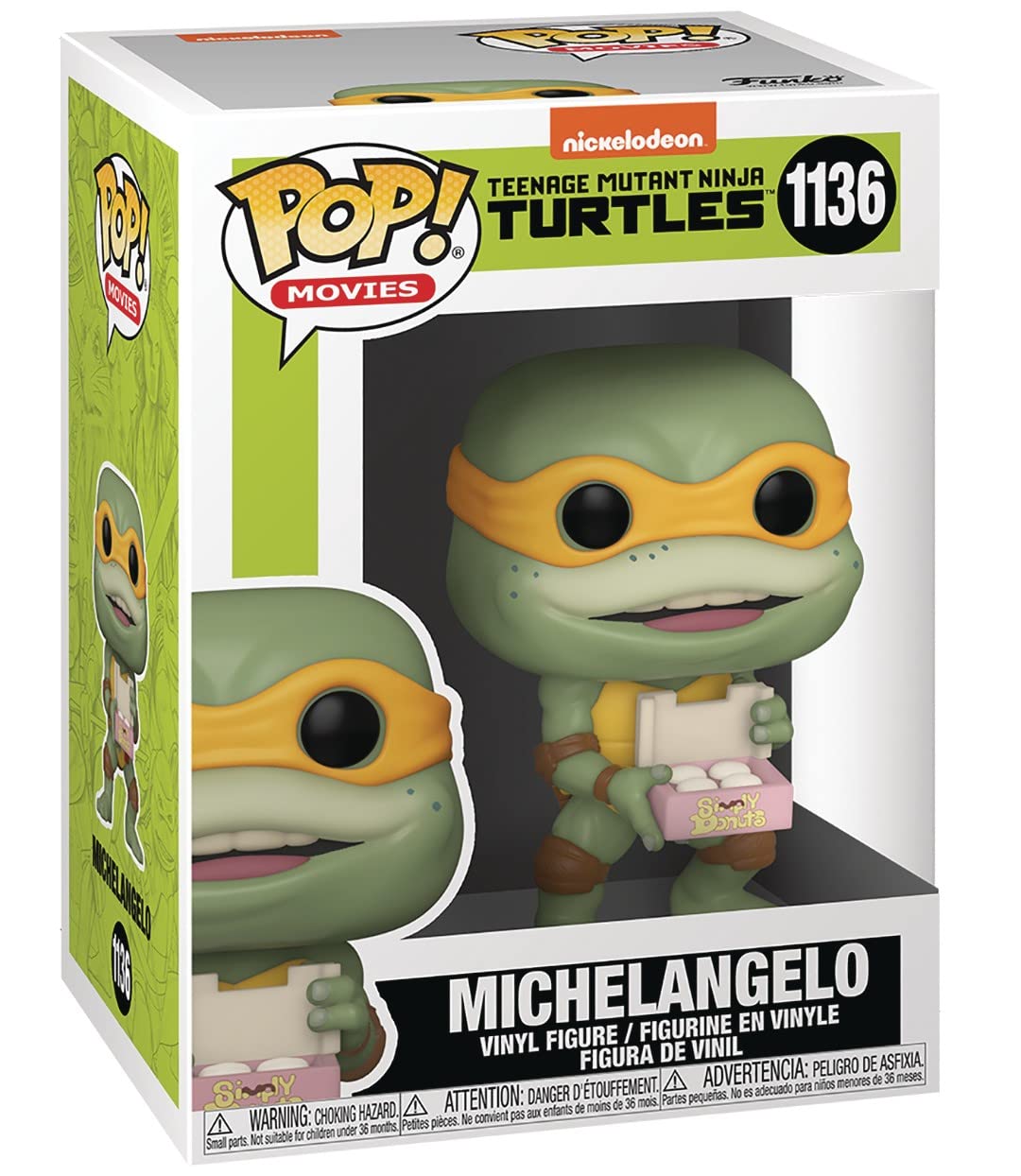 POP Teenage Mutant Ninja Turtles II: Secret of The Ooze - Michaelangelo Funko Pop! Vinyl Figure (Bundled with Compatible Pop Box Protector Case), Multicolored, 3.75 inches