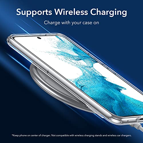 ESR Metal Kickstand Case Compatible with Samsung Galaxy S22 (6.1 Inch) (2022), Versatile Patented Kickstand, Crystal Clear Scratch-Resistant Back Cover, Clear