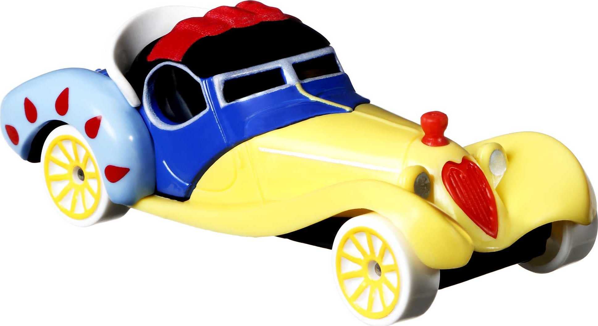 Hot Wheels Disney Princess Character Car 5-Pack, 5 Toy Cars in 1:64 Scale: Mulan, Snow White, Belle, Jasmine & Ariel