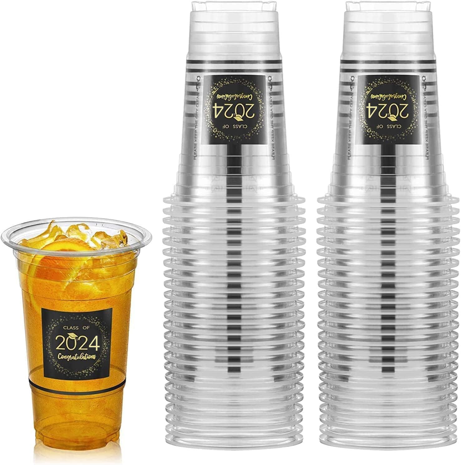 HongyiTime 50 Pack 16 oz Graduation Cups,Graduation Party Supplies Cups Graduation Party Supplies Graduation Party Favors