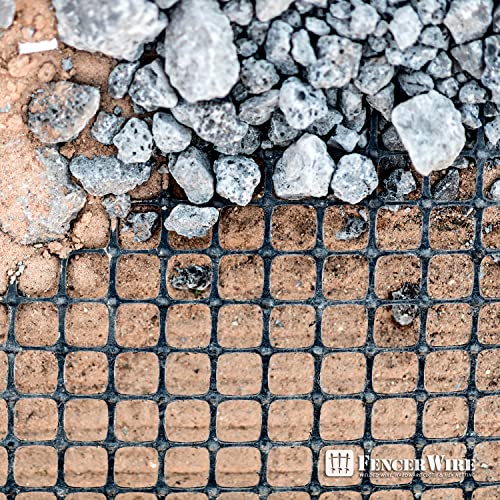 Fencer Wire Black Plastic Poultry Netting Animal & Garden Fence Recyclable Plastic Barrier Environmental Protection Mesh 0.5" x 0.5" (3 ft. x 15 ft.)