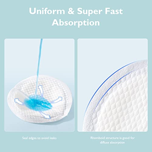 Momcozy Ultra-Thin Disposable Nursing Pads, Ultra-Absorbent and Breathable Portable Breast Pads for Mothers, Keep Dry Continuously, Make Breasts Light and Unburdened, Individually Packaged(60 Count)