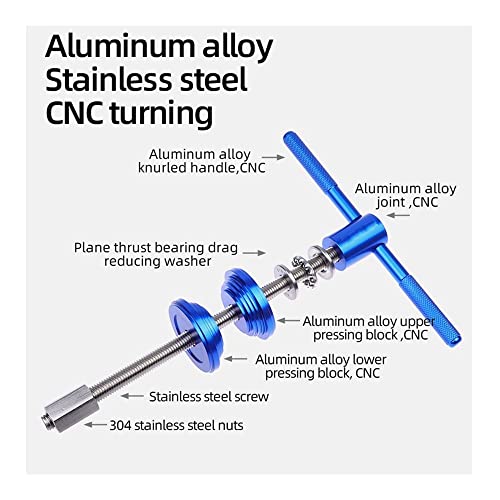 Bike Bottom Bracket Tool Bicycle Headphone Press Tool/Bottom Bracket BB Mount Removal Aluminum Kit for MTB Road Bike Repair Bicycle Bottom Bracket Removal Tool (Color : Press-in Tool)